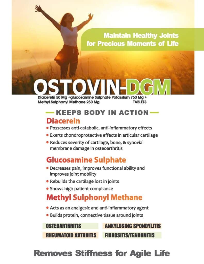 Diacerein, Glucosamine Sulphate Potassium Chloride & Methyl Sulfonyl ...